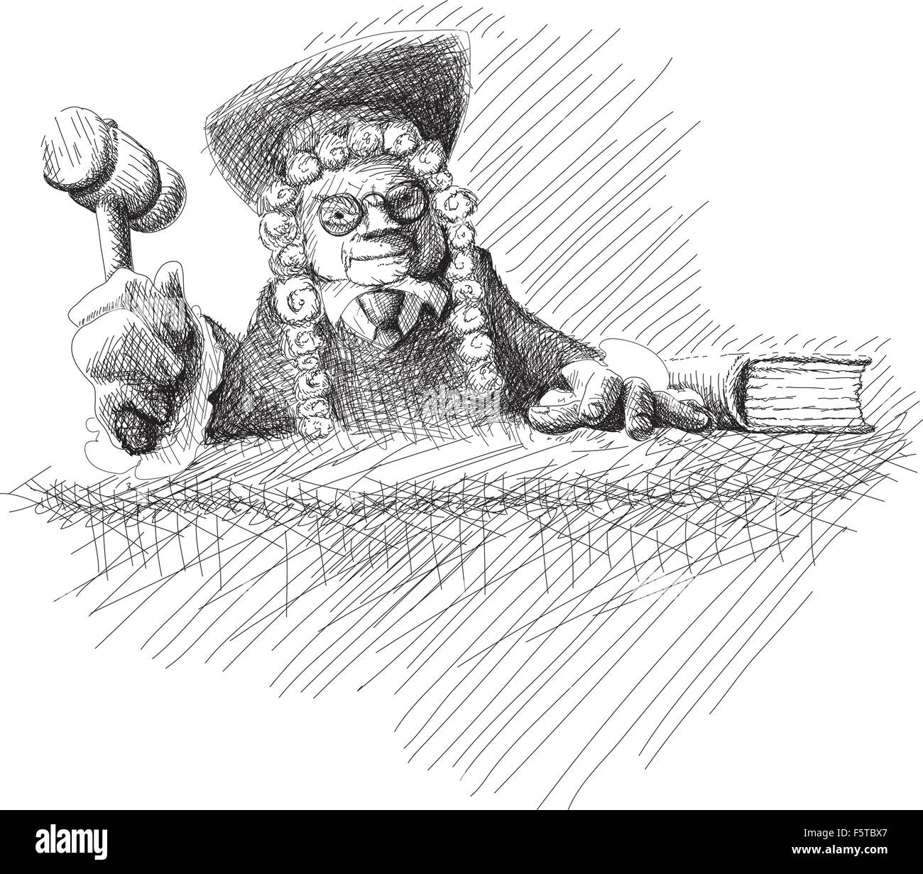 Angry judge Doodle Stock Vector Image & Art - Alamy