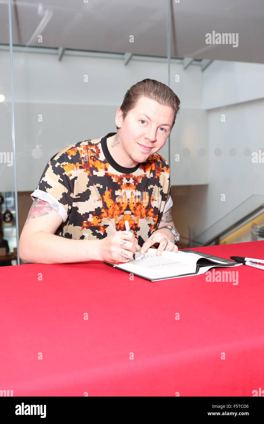 British rapper Professor Green signs copies of his autobiography 'Lucky ...