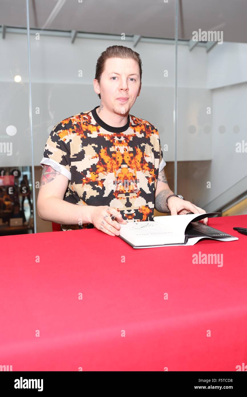 British rapper Professor Green signs copies of his autobiography 'Lucky ...