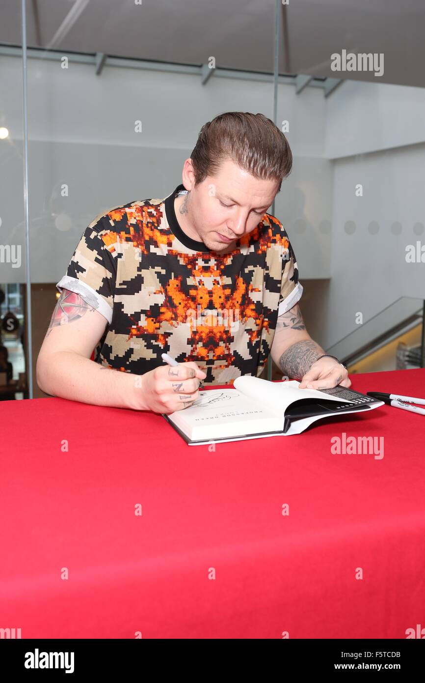 British rapper Professor Green signs copies of his autobiography 'Lucky ...
