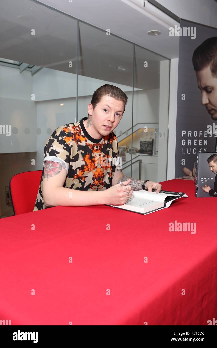 British rapper Professor Green signs copies of his autobiography 'Lucky ...