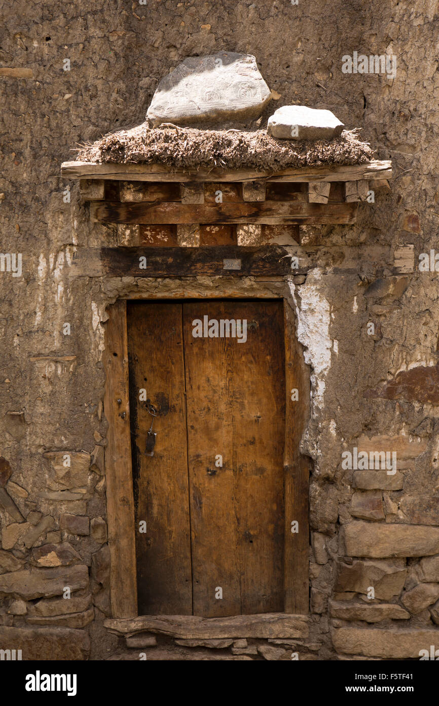 India, Himachal Pradesh, Spiti, Hikkim, traditionally constructed house ...