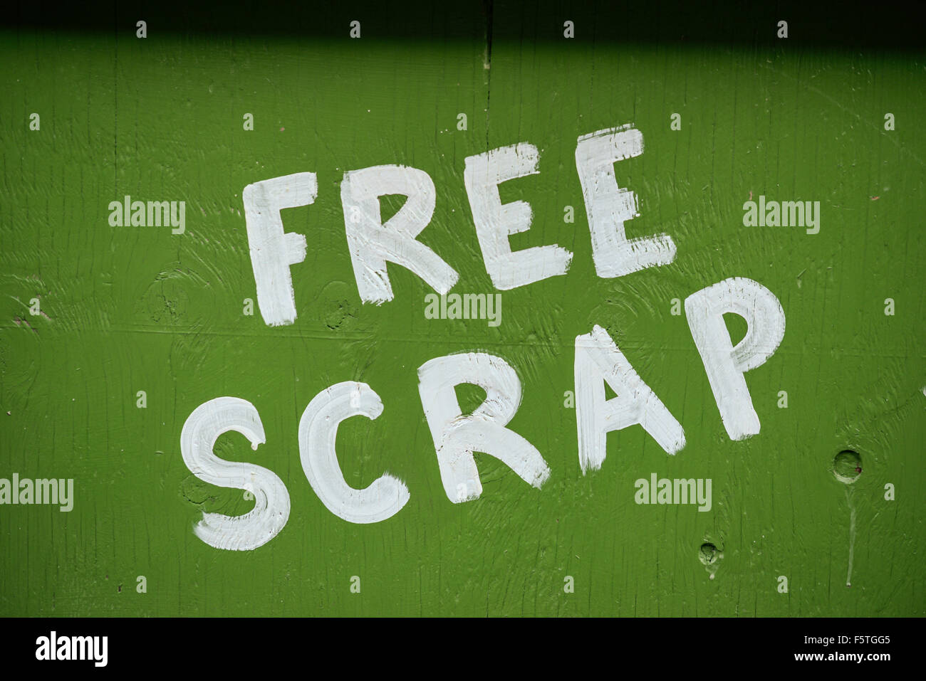 Free Scrap Written on Green Wood - Closeup Stock Photo - Alamy