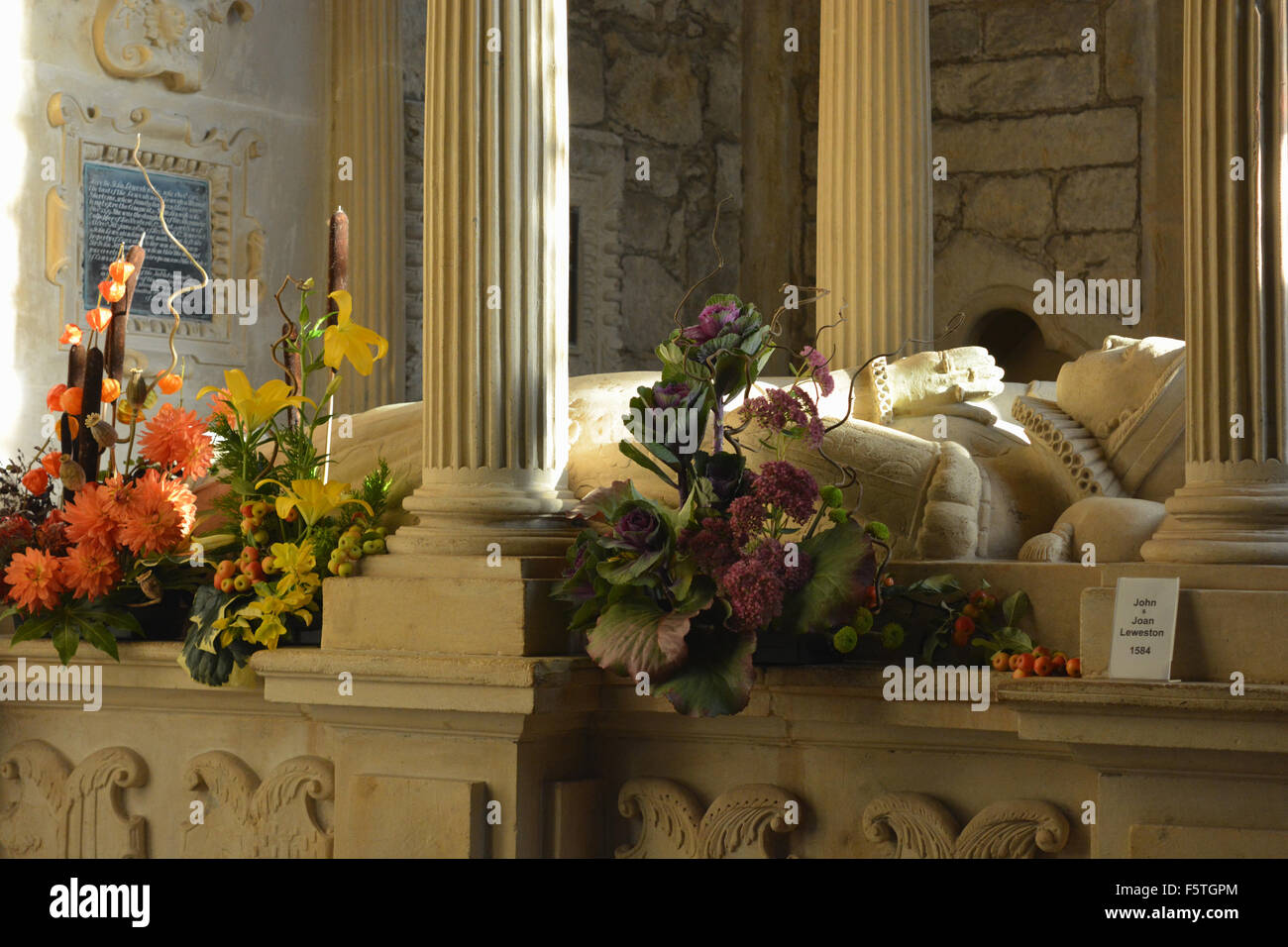 The tomb of John & Joan Leweston 1584, in Sherborne Abbey, Dorset ...
