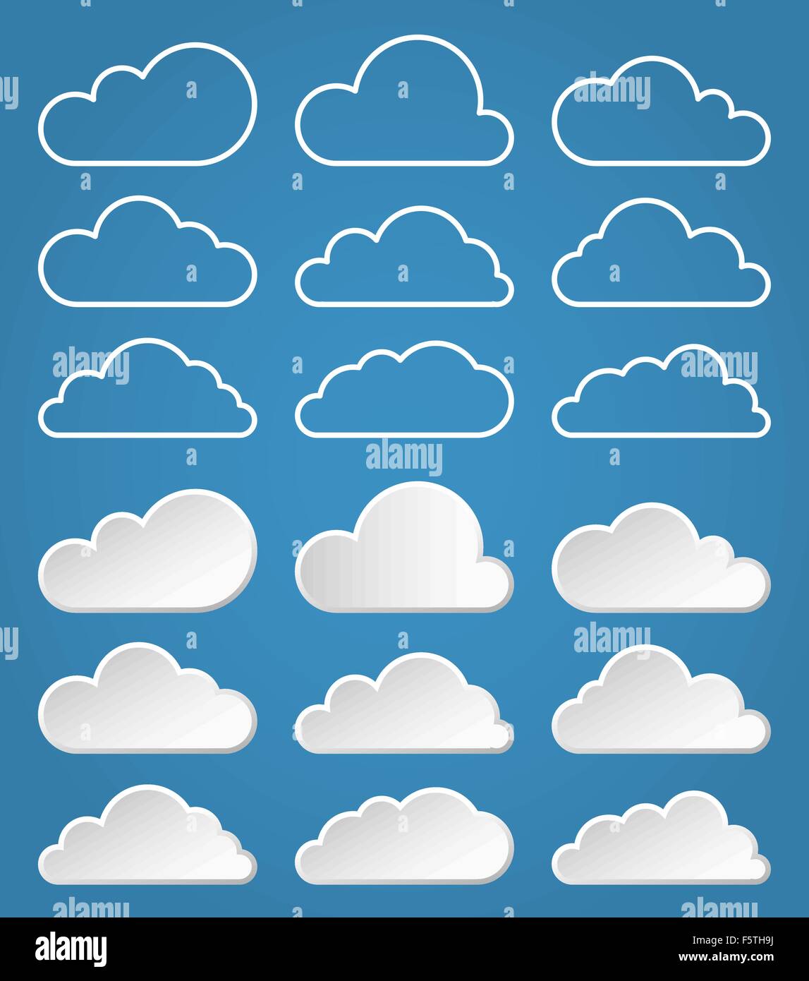 Cloud icons set Stock Vector Image & Art - Alamy
