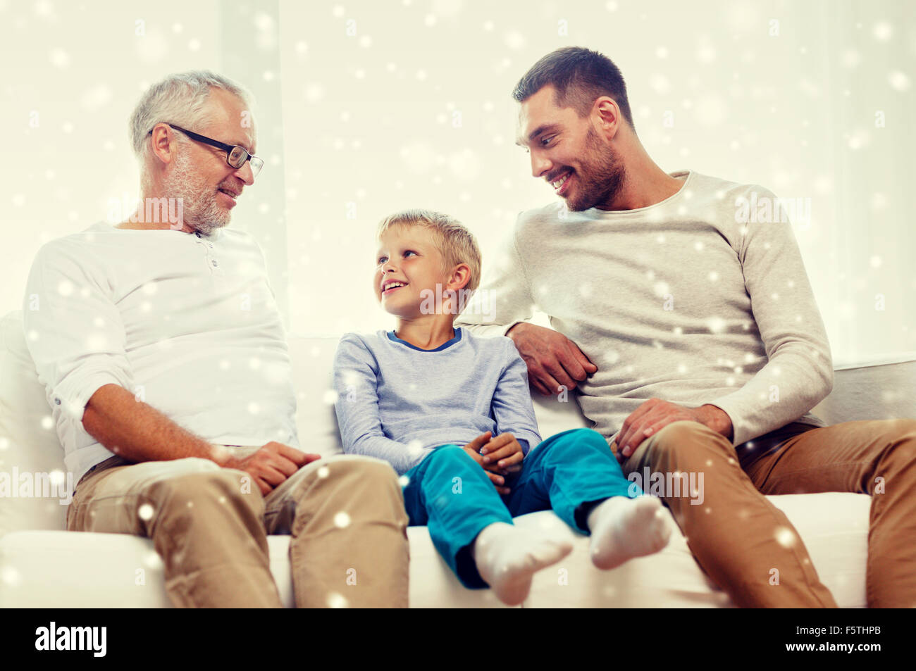 smiling family at home Stock Photo - Alamy