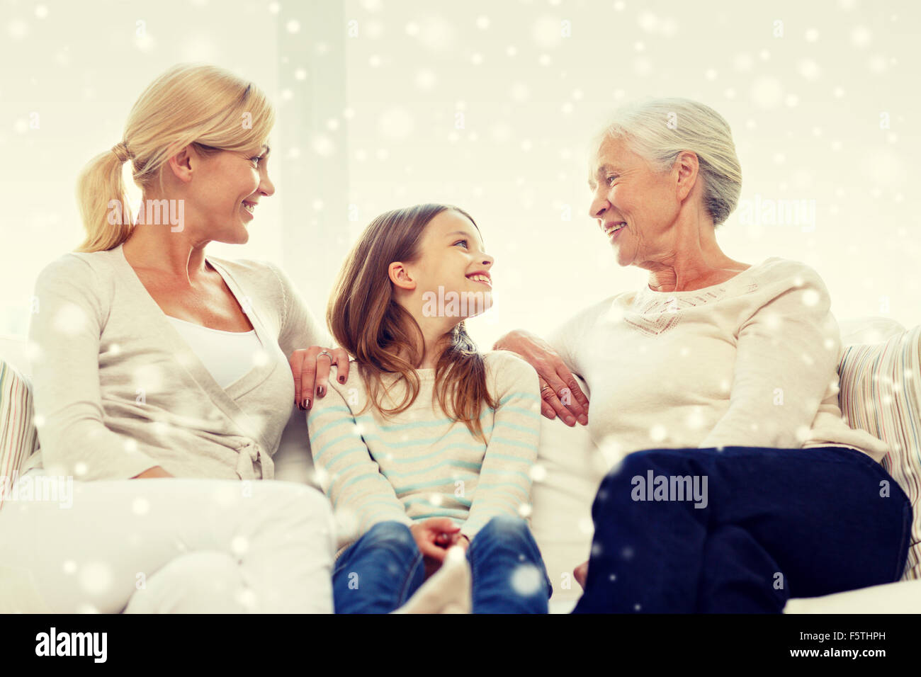 smiling family at home Stock Photo - Alamy