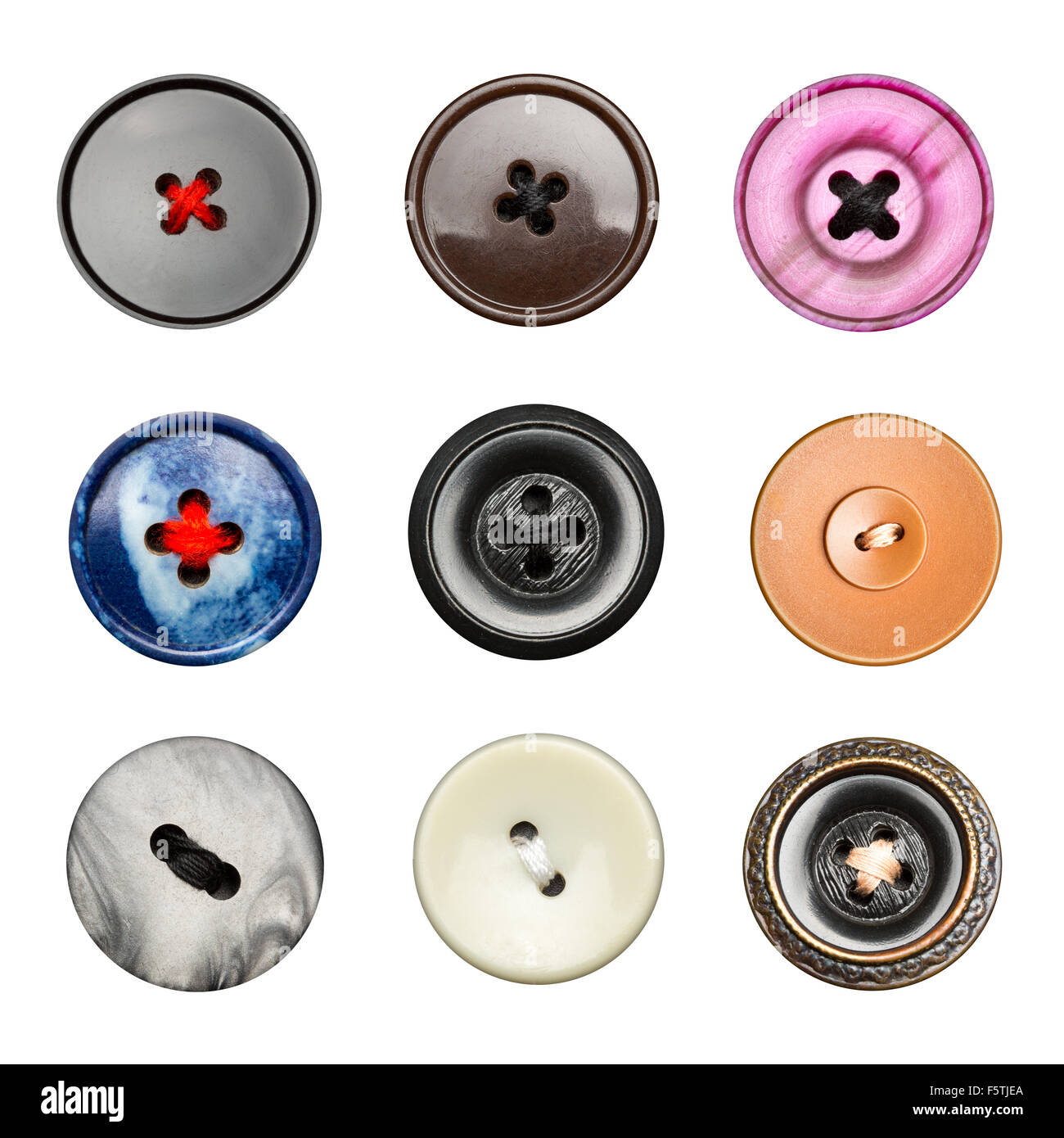 Big colorful buttons isolated on white Stock Photo - Alamy