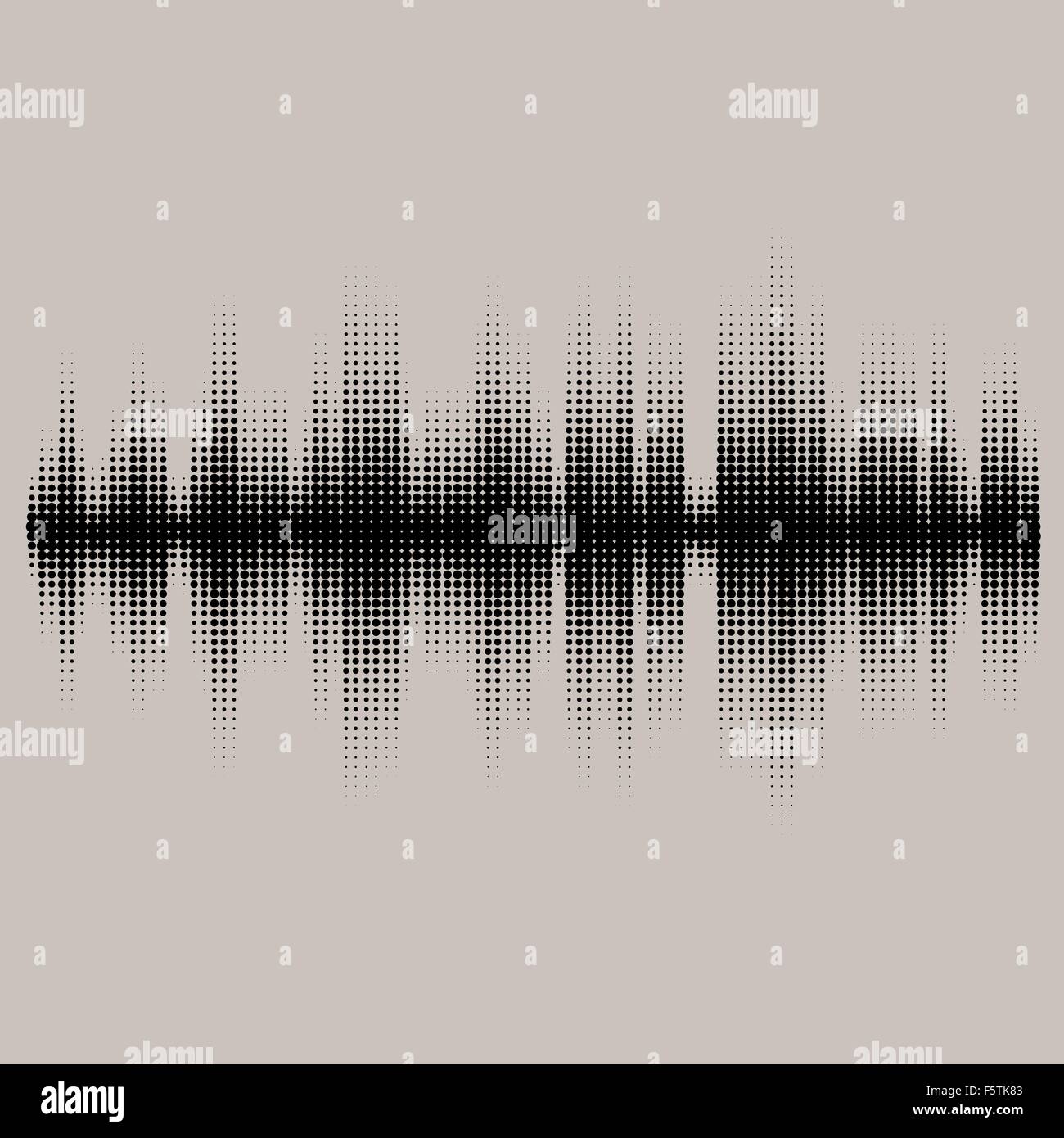 Vector sound waves set. Audio equalizer technology, pulse musical ...