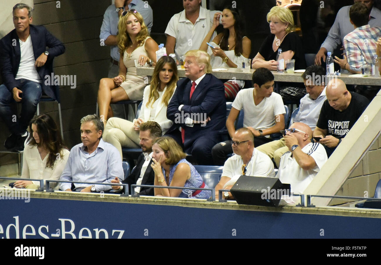2015 US Open Tennis - Day 9 Featuring: Melania Trump, Donald Trump ...