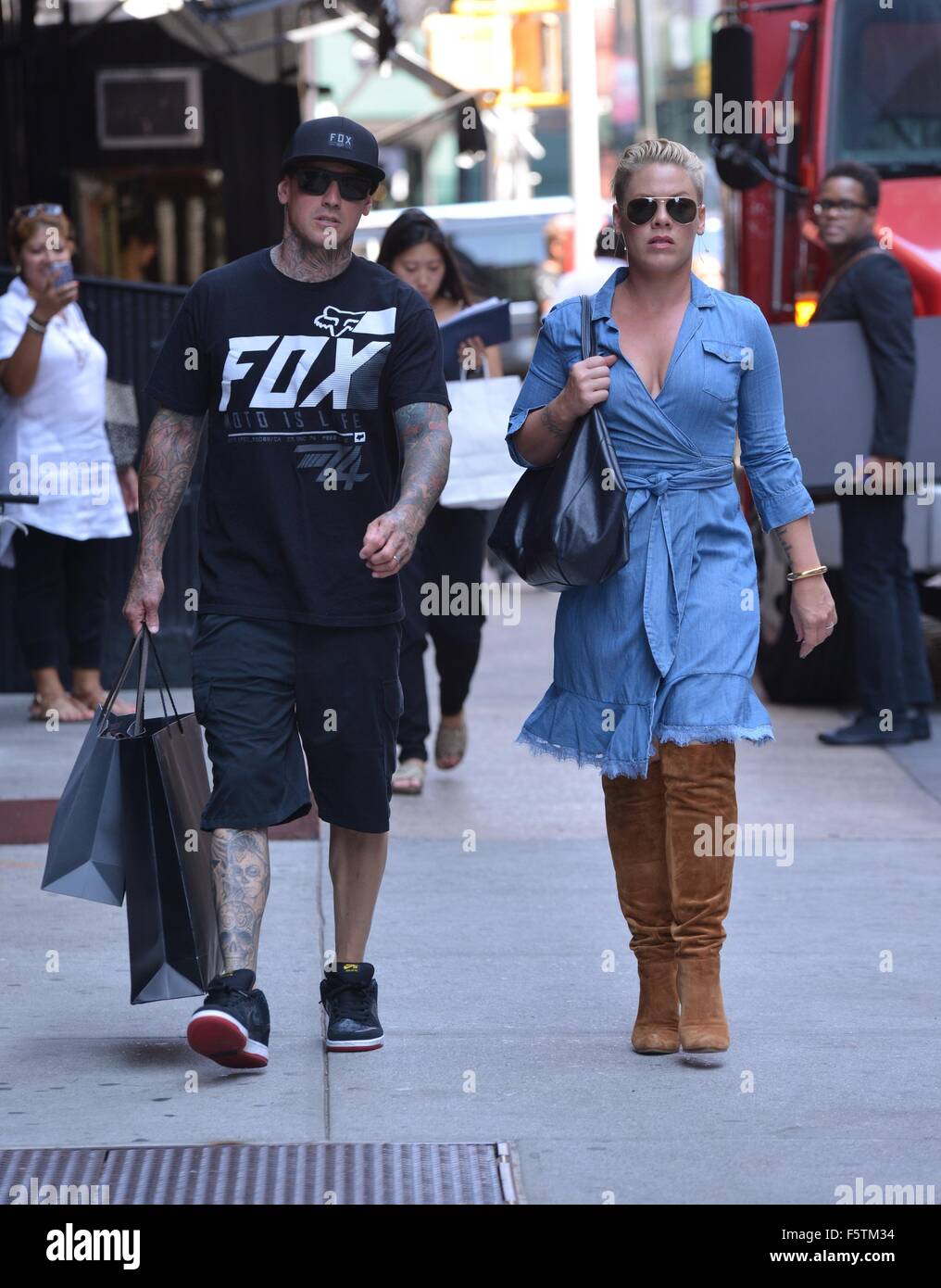 Pink and Carey Hart out and about in SoHo Featuring: Pink, Alecia Beth ...