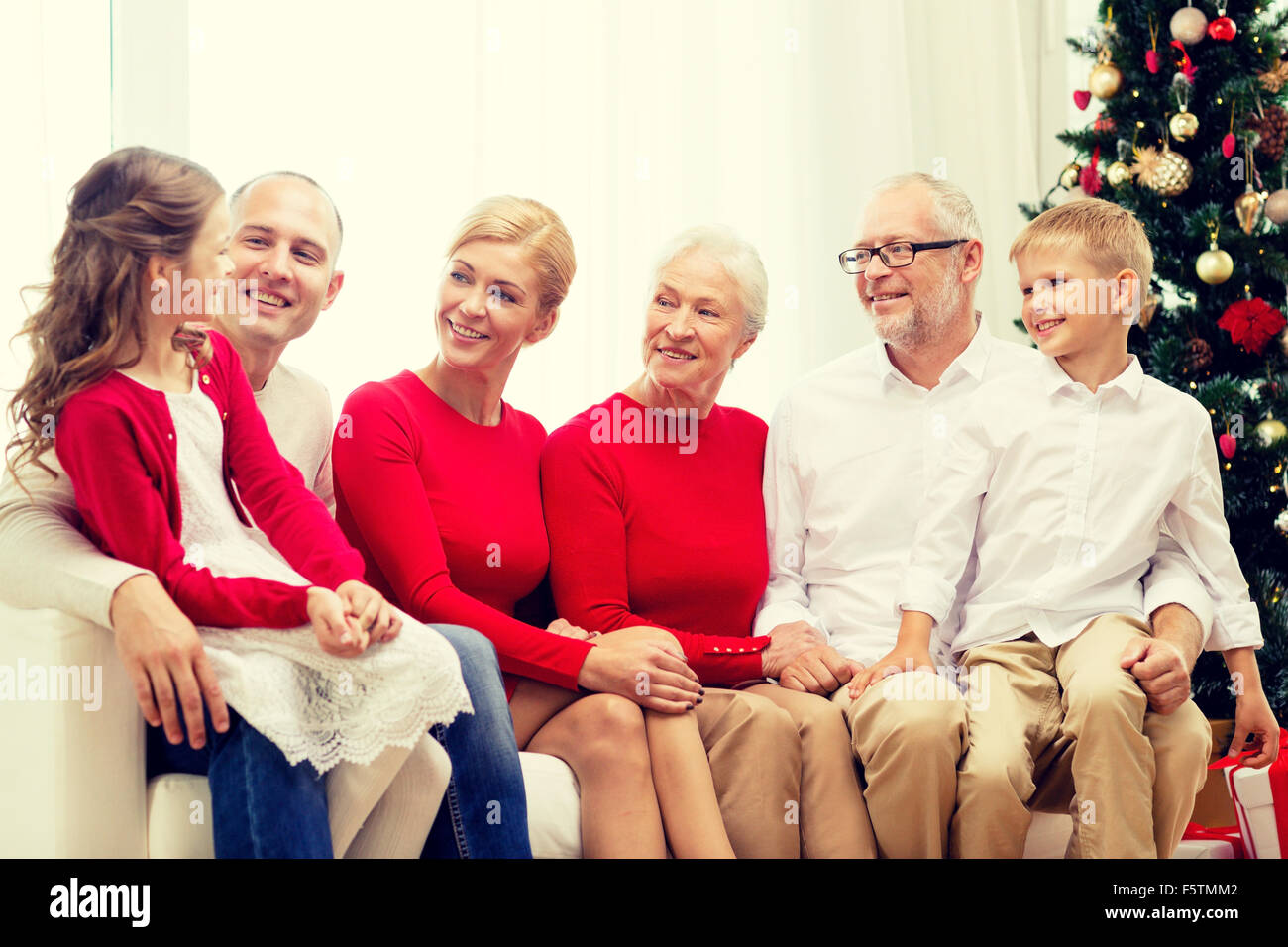 smiling family at home Stock Photo - Alamy