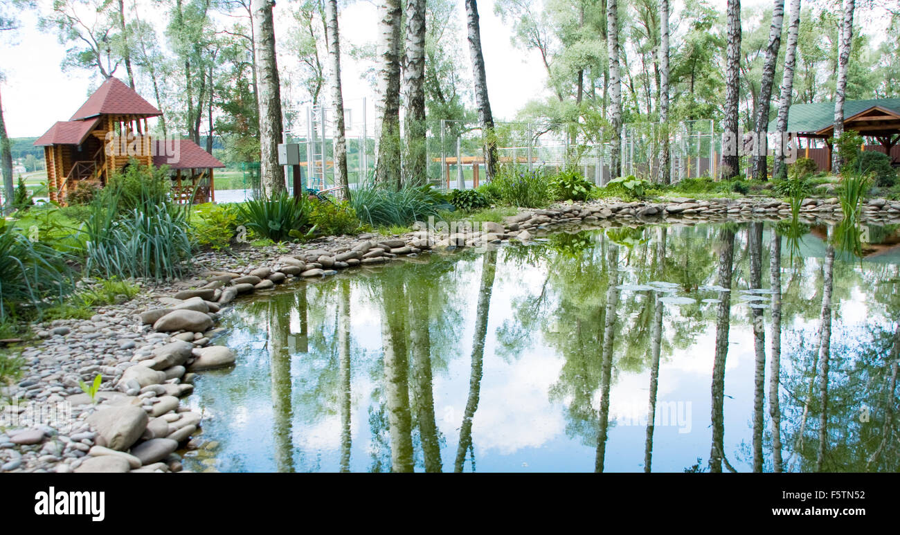 Freshwater marsh in park Stock Photo - Alamy