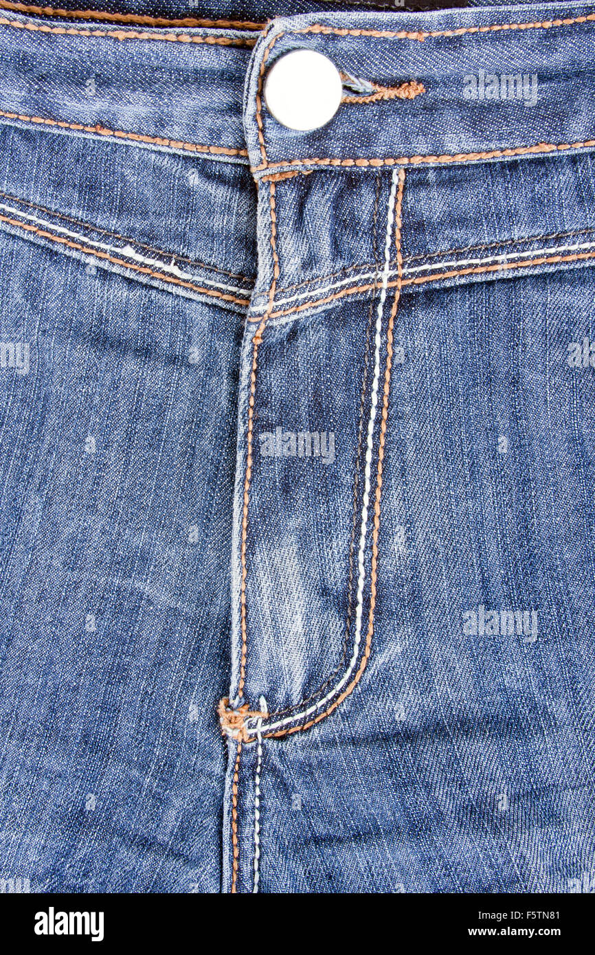 Close up of blue jeans front view Stock Photo - Alamy