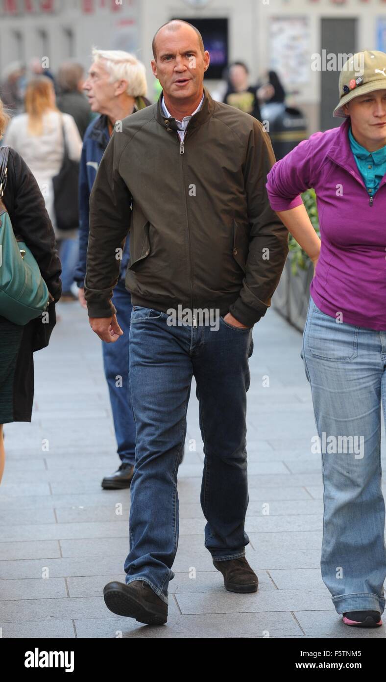 Johnny Vaughan seen out in London outside Global radio Studios ...