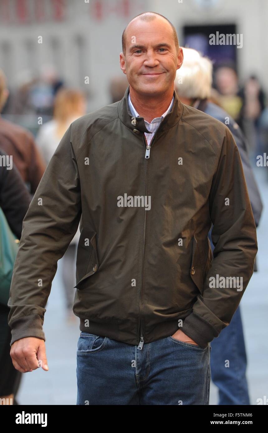 Johnny Vaughan seen out in London outside Global radio Studios ...