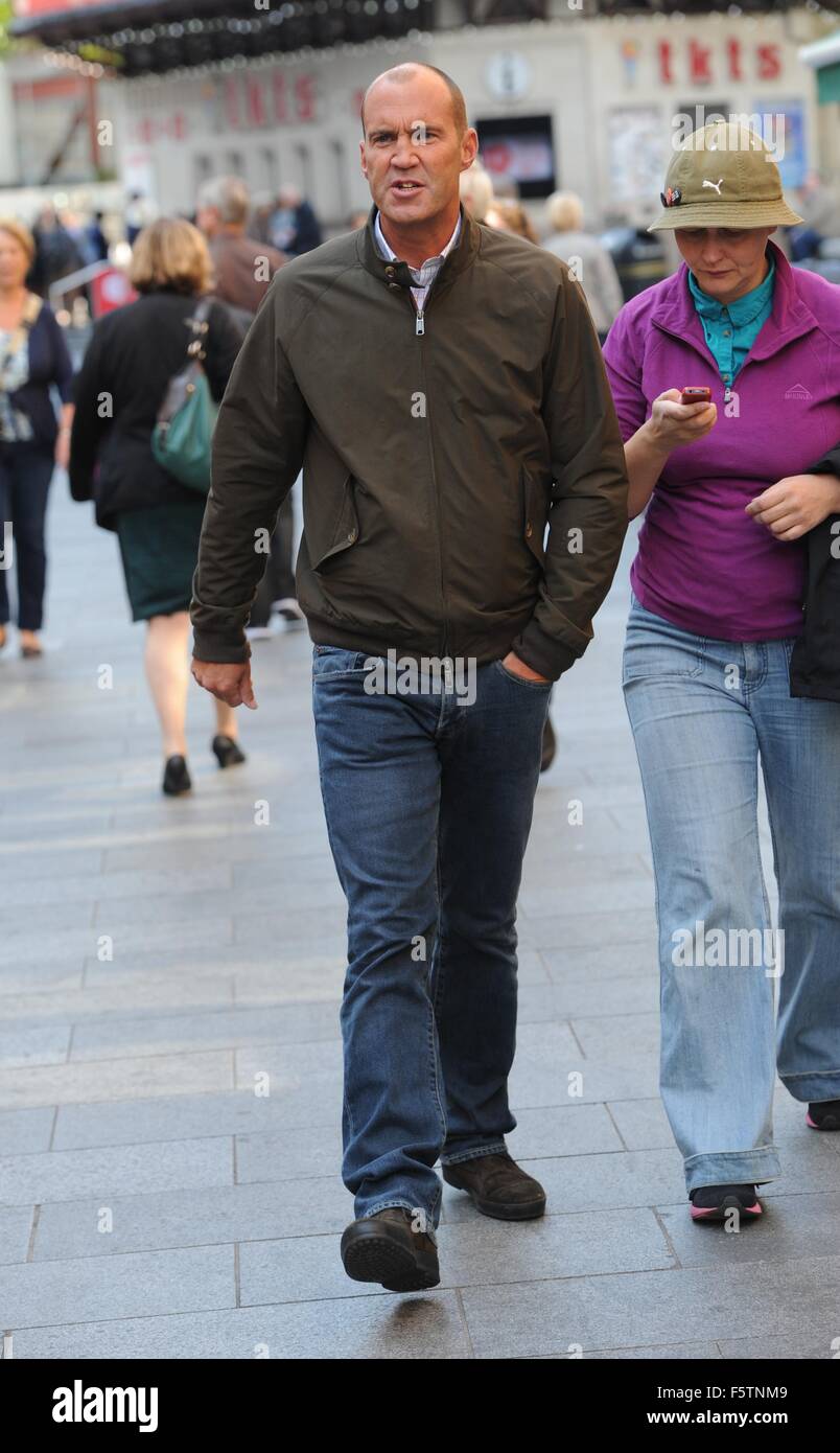 Johnny Vaughan seen out in London outside Global radio Studios ...