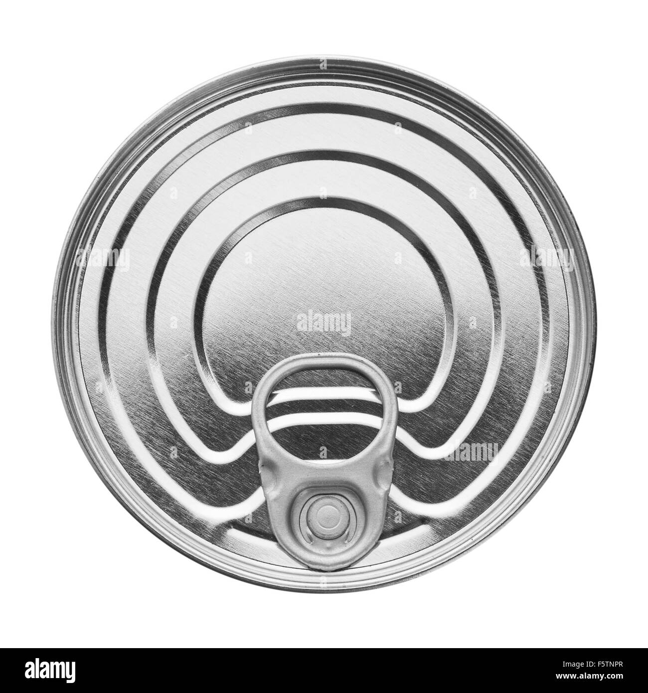 Metallic tin. Isolated over white background. Food packing Stock Photo ...