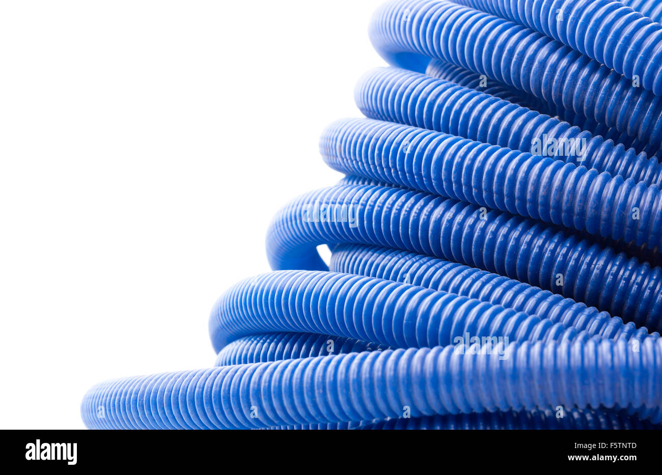 Closeup view of blue water pipe Stock Photo - Alamy