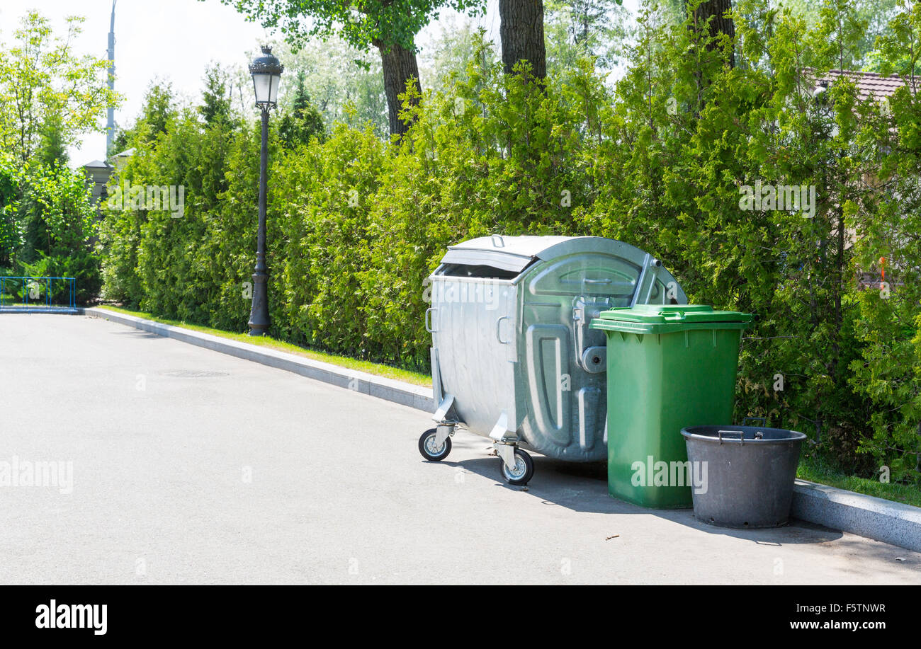 Different garbage cans waste separation hi-res stock photography and ...