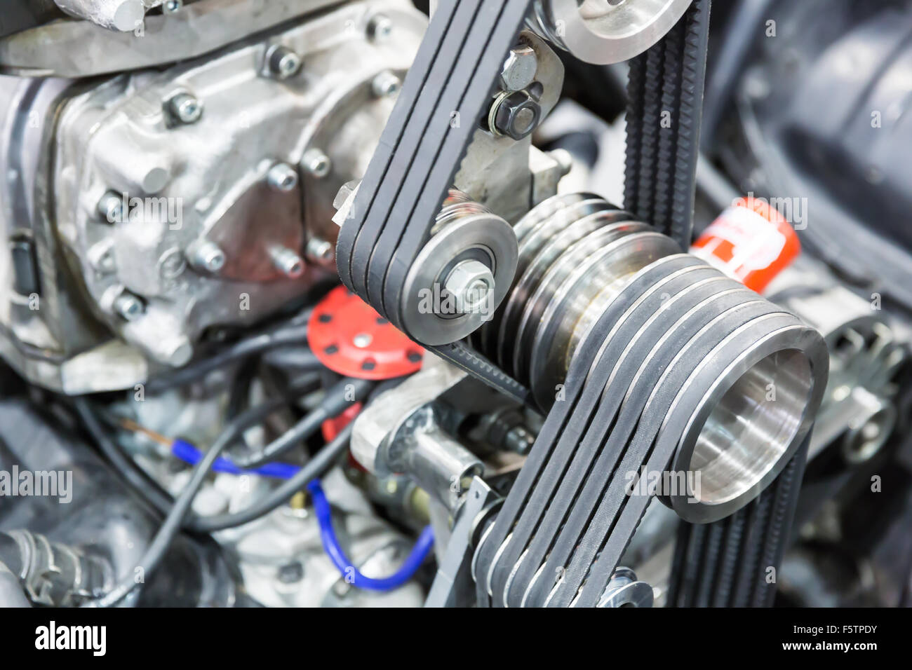 Closeup of a powerful car engine Stock Photo - Alamy