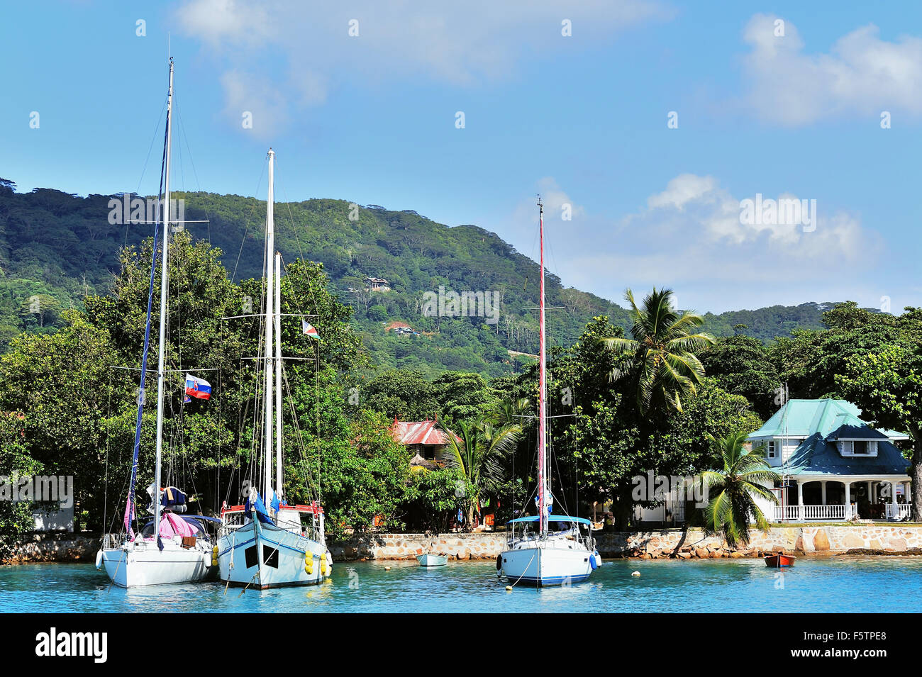 La Passe, port, La Digue, Seychelles Stock Photo - Alamy