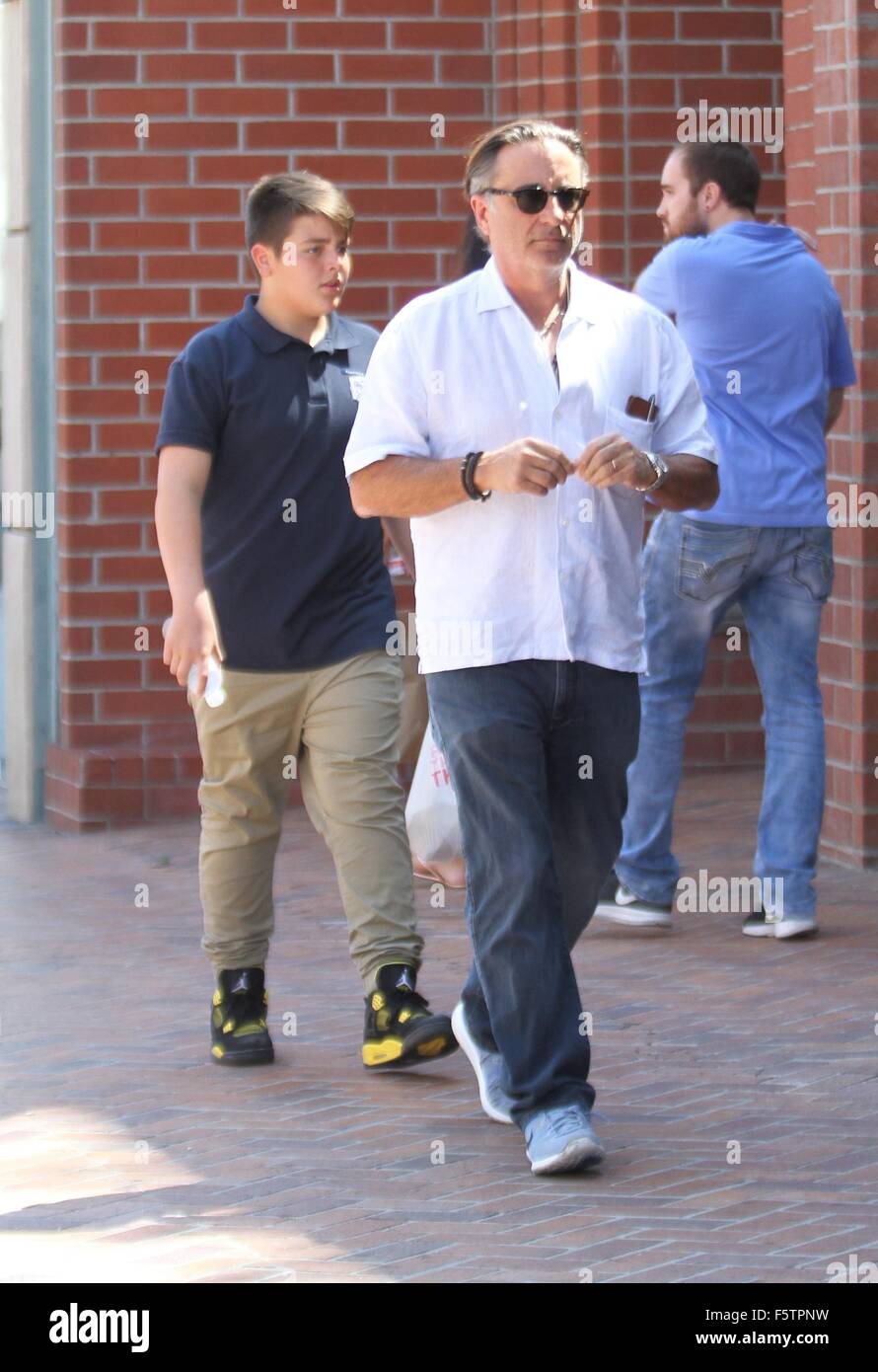Andy Garcia takes his son shopping in Beverly Hills Featuring: Andy ...