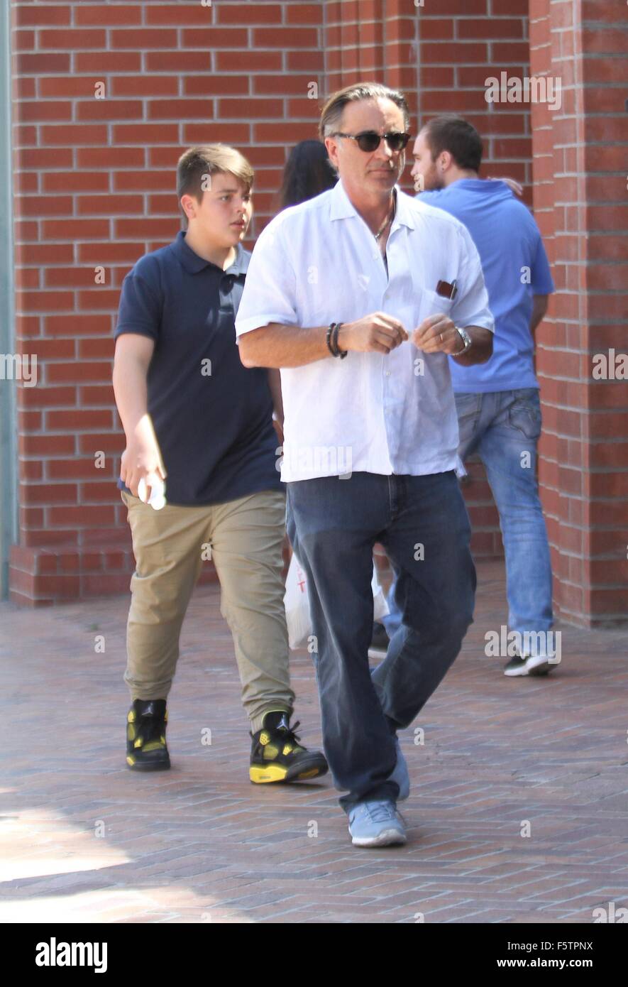 Andy Garcia takes his son shopping in Beverly Hills Featuring: Andy ...