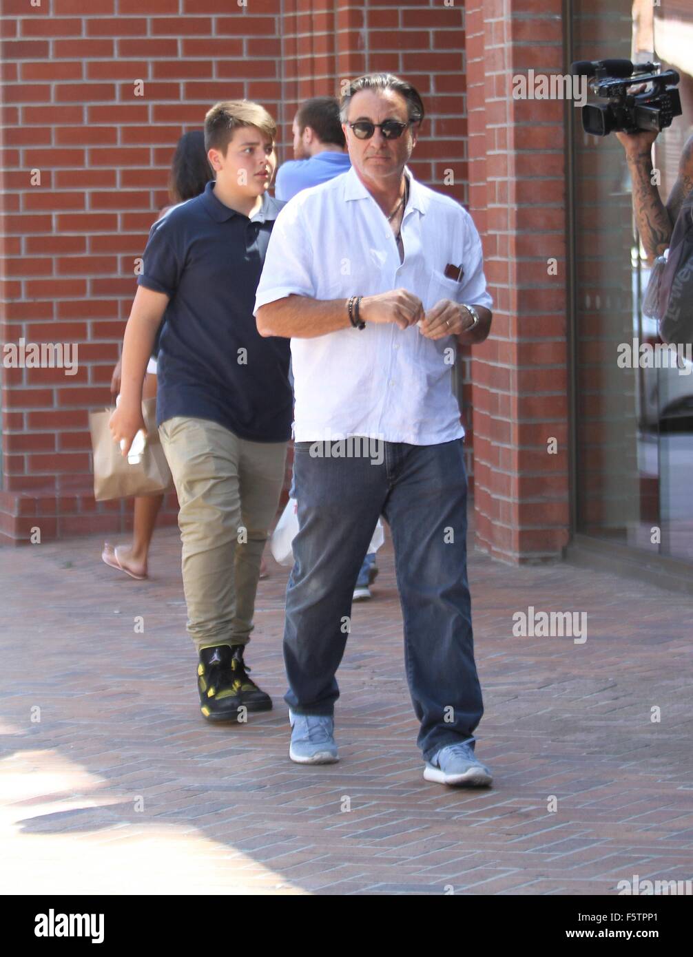 Andy Garcia takes his son shopping in Beverly Hills Featuring: Andy ...