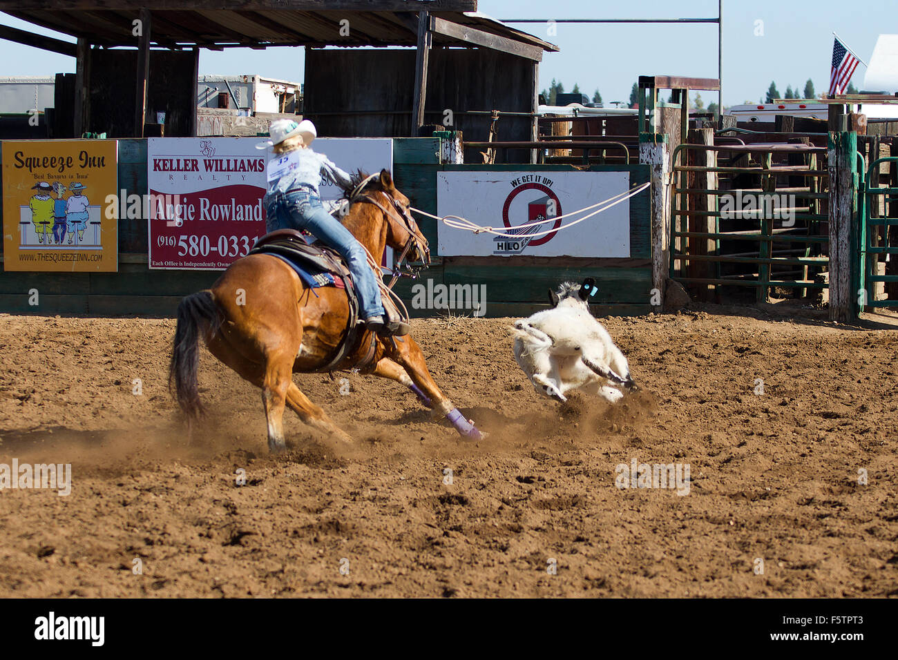 Youth compete in a NSRA youth rodeo in Lincoln, California Stock Photo ...
