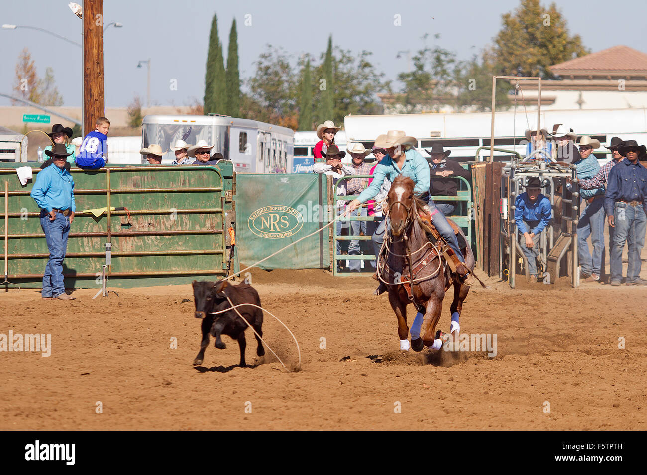 Youth compete in a NSRA youth rodeo in Lincoln, California Stock Photo ...