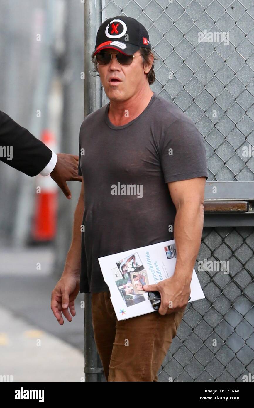 Josh Brolin and Kathryn Boyd seen arriving at ABC studios for Jimmy ...