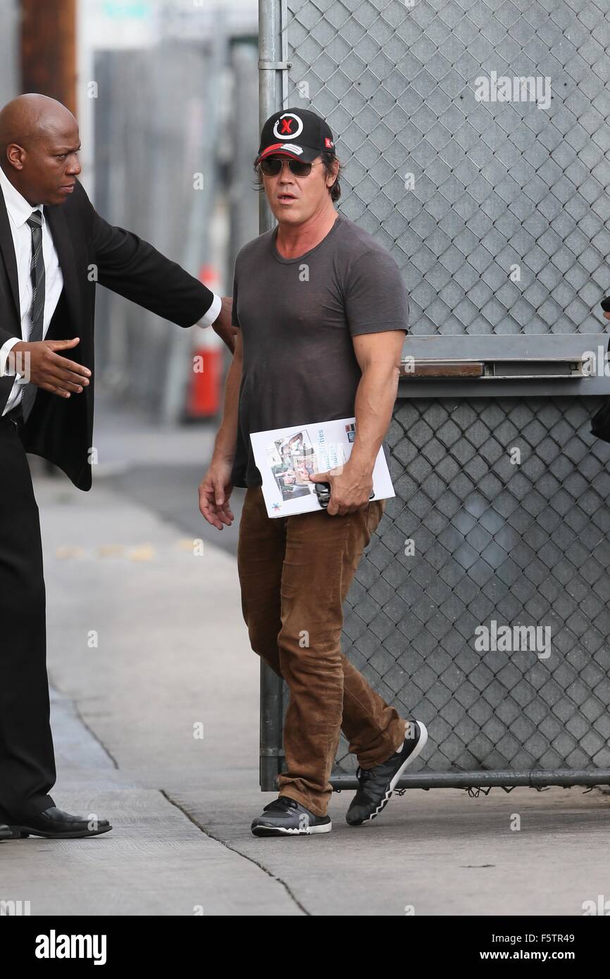 Josh Brolin and Kathryn Boyd seen arriving at ABC studios for Jimmy ...