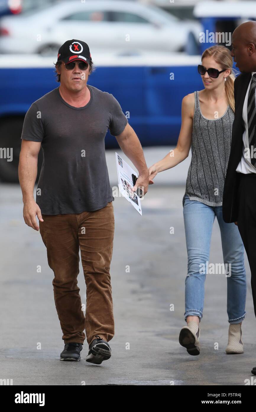 Josh Brolin and Kathryn Boyd seen arriving at ABC studios for Jimmy ...