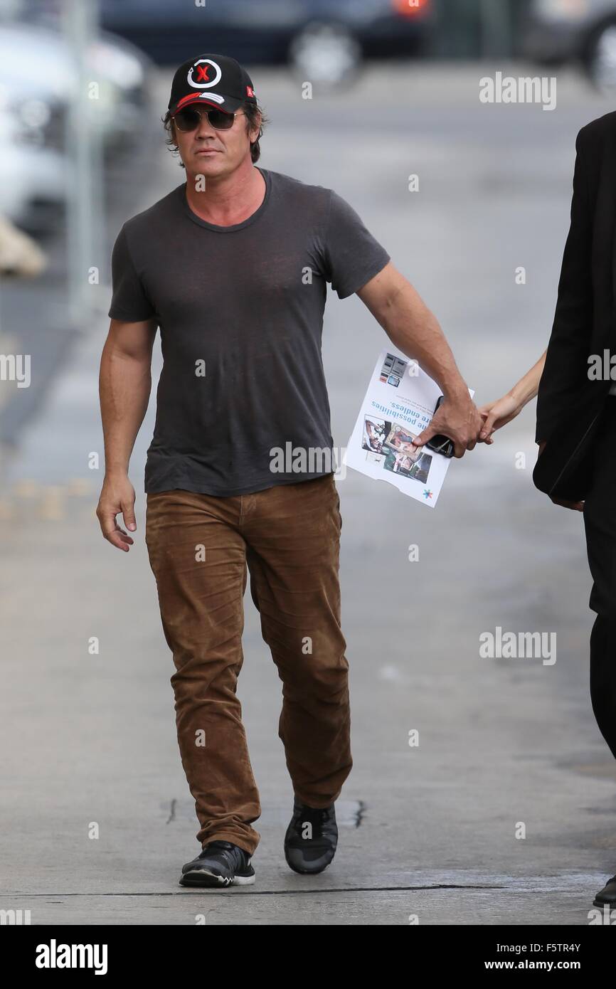 Josh Brolin and Kathryn Boyd seen arriving at ABC studios for Jimmy ...