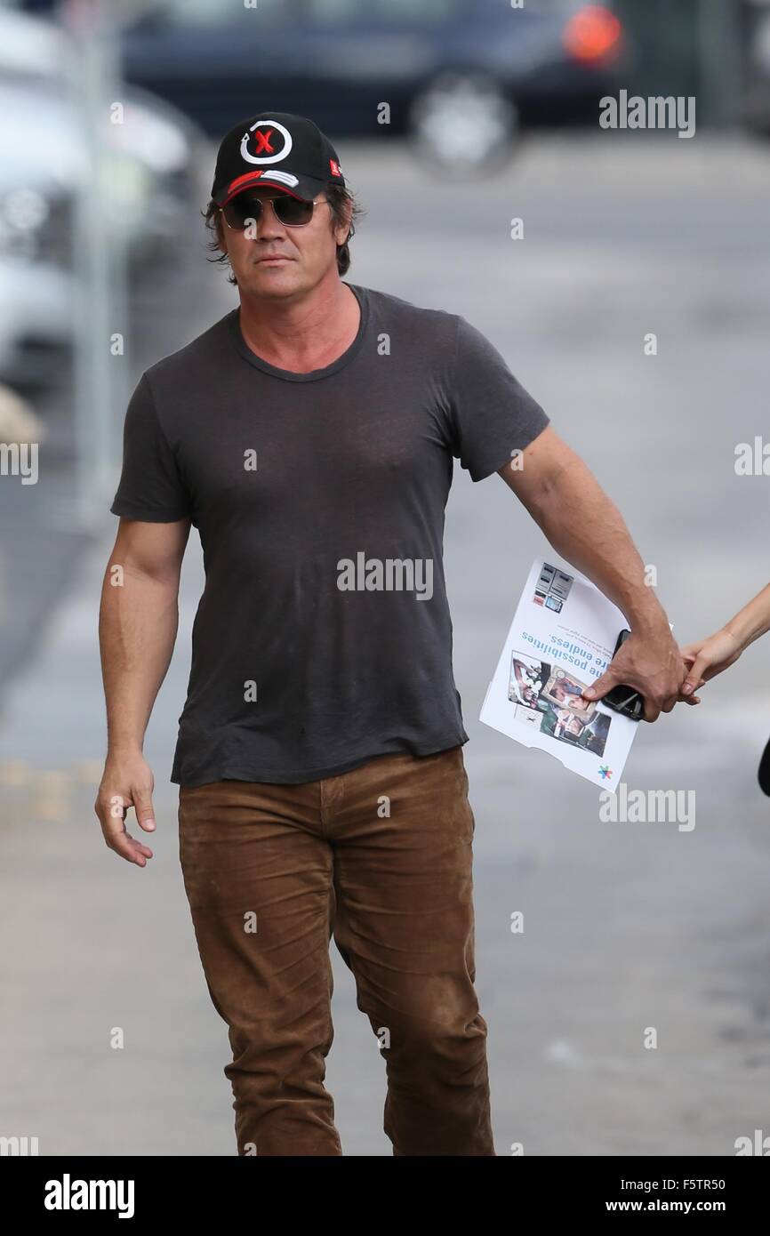 Josh Brolin and Kathryn Boyd seen arriving at ABC studios for Jimmy ...