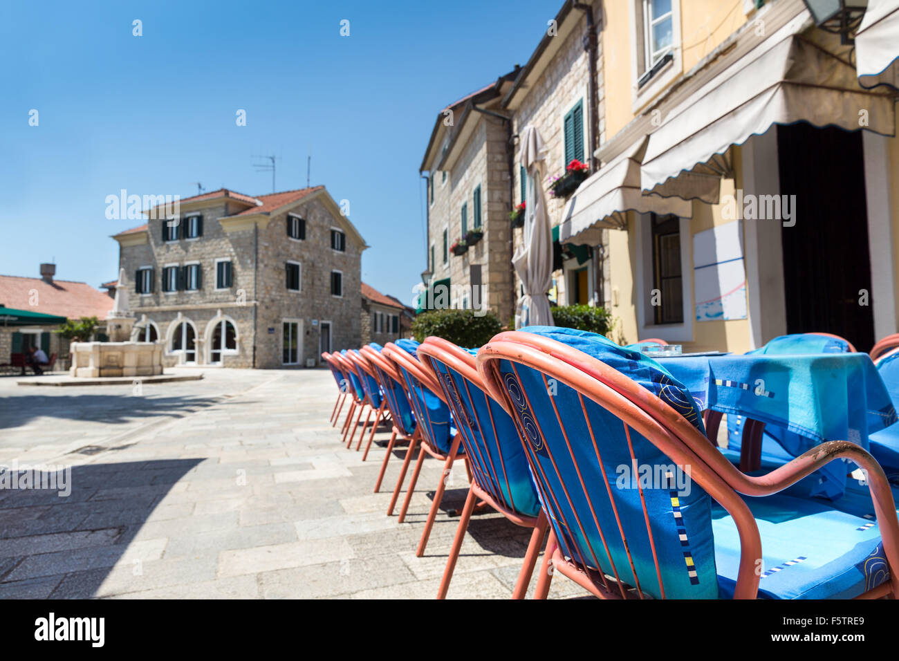 View of nice cafe in old street Stock Photo - Alamy