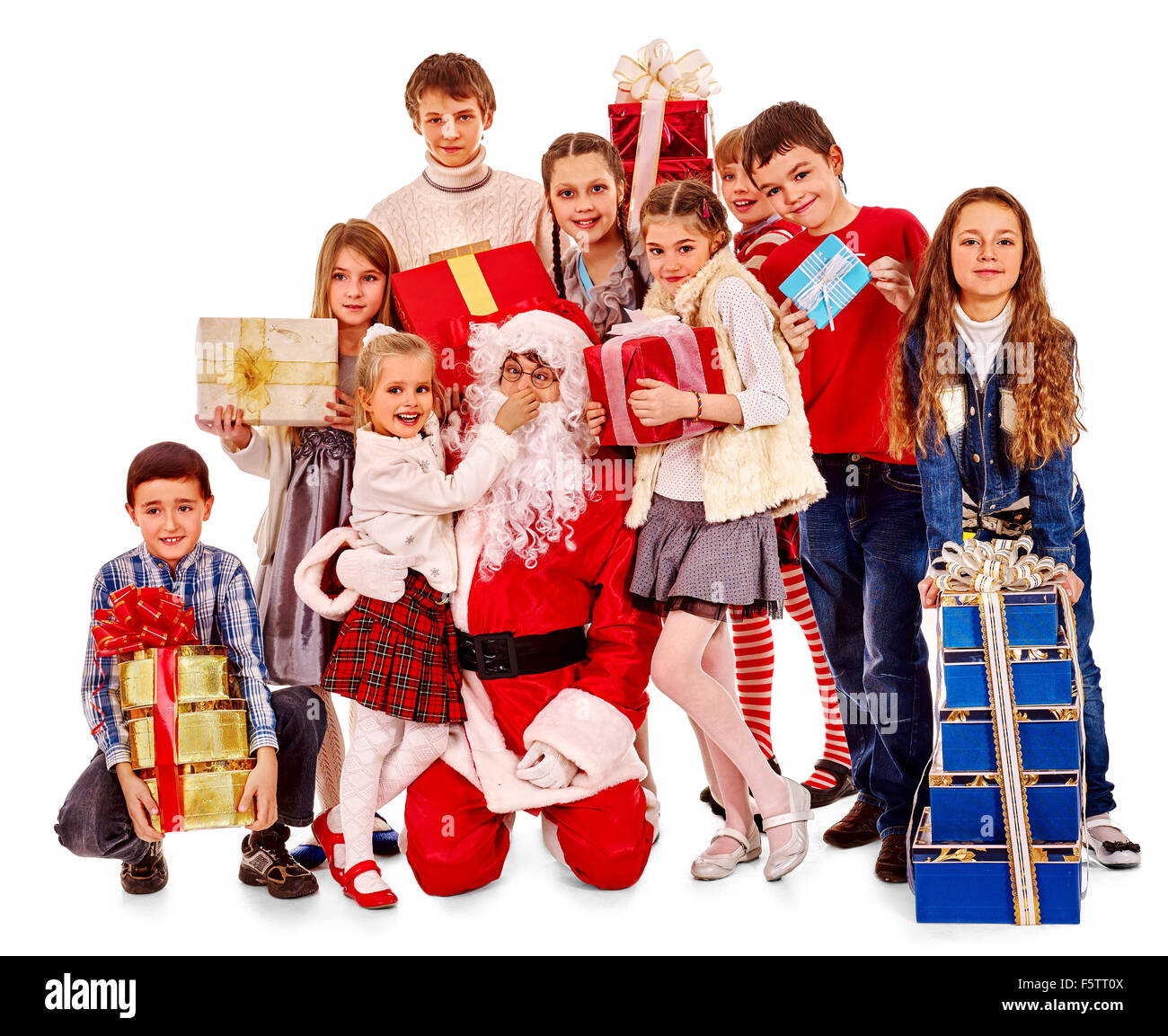 Mother father children christmas party Cut Out Stock Images & Pictures ...