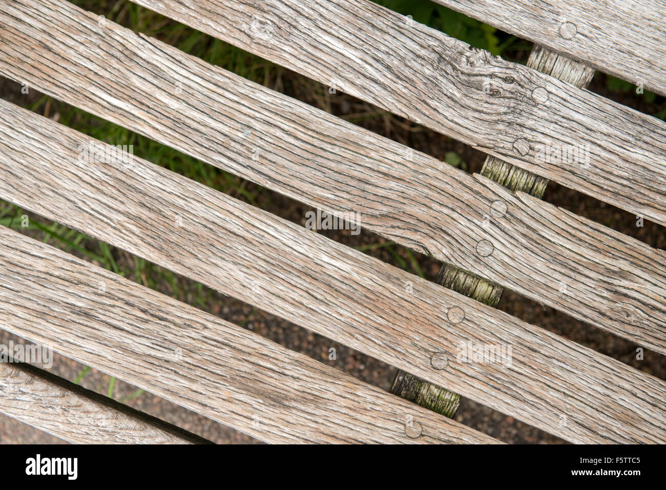 Wood bench slates Stock Photo - Alamy