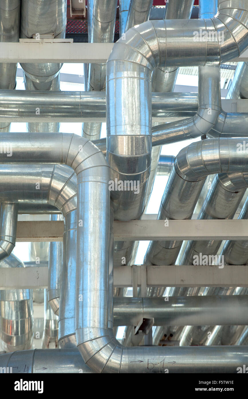 Metal pipes of metallurgical plant Stock Photo - Alamy