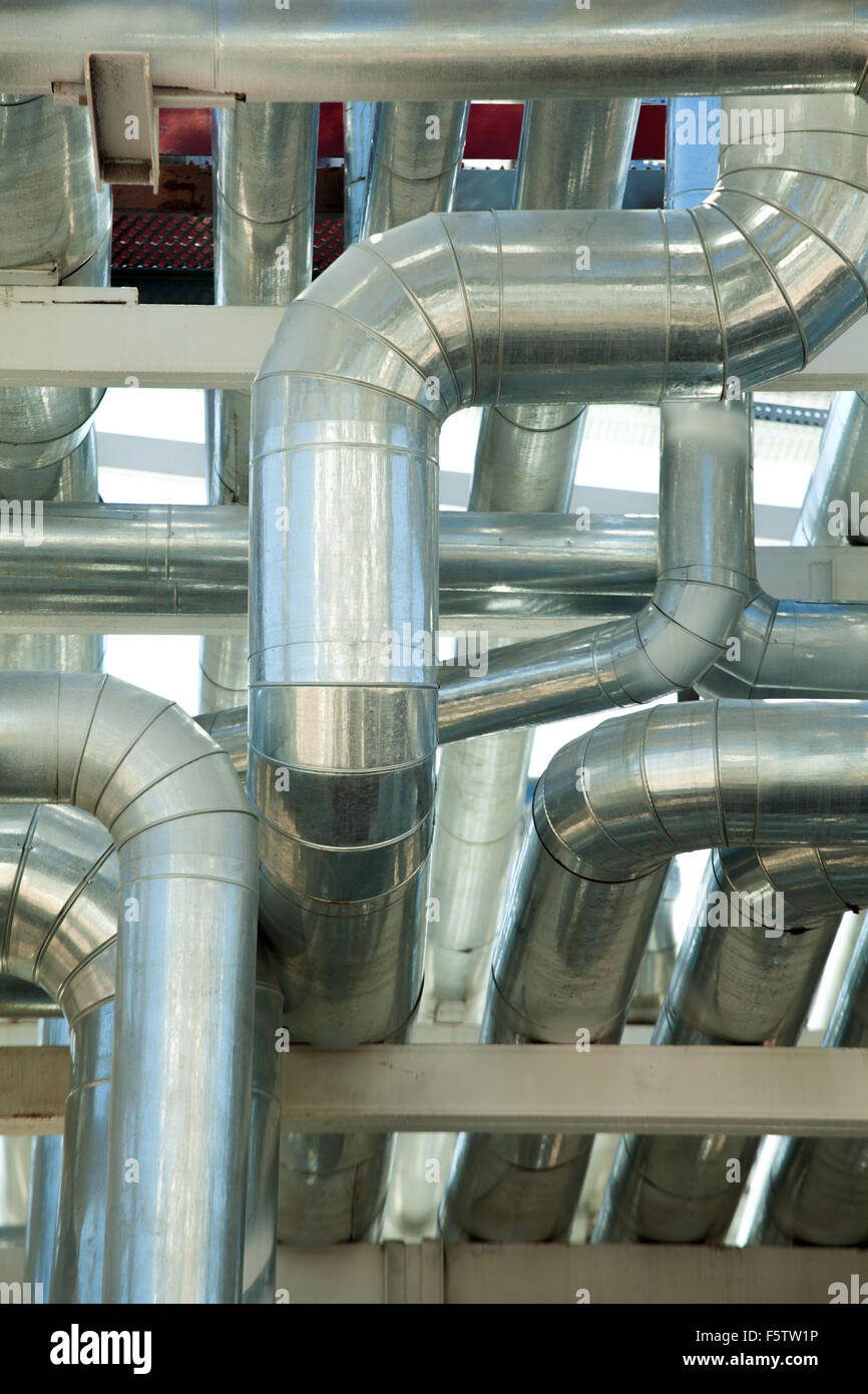 Metal pipes of metallurgical plant Stock Photo - Alamy