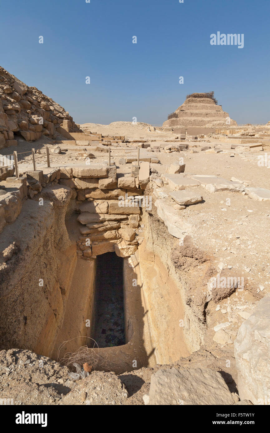 South east corner of Unas Pyramid and the underground 2nd Dynasty ...