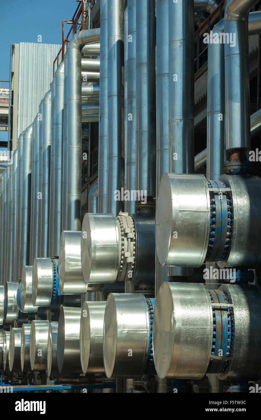 Metal pipes of metallurgical plant Stock Photo - Alamy