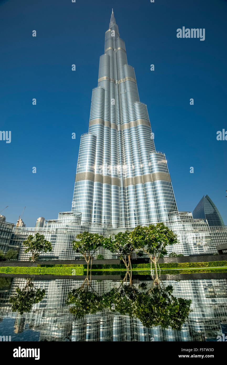 Dubai city landscape, the Burj Al Khalifa Tower Stock Photo - Alamy
