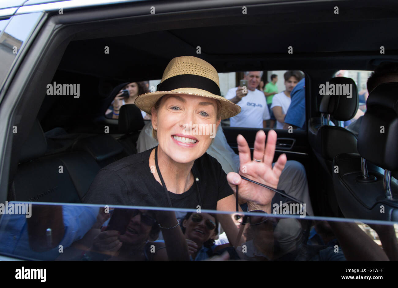 Sharon Stone out in Milan Featuring: Sharon Stone Where: Milan, Italy ...