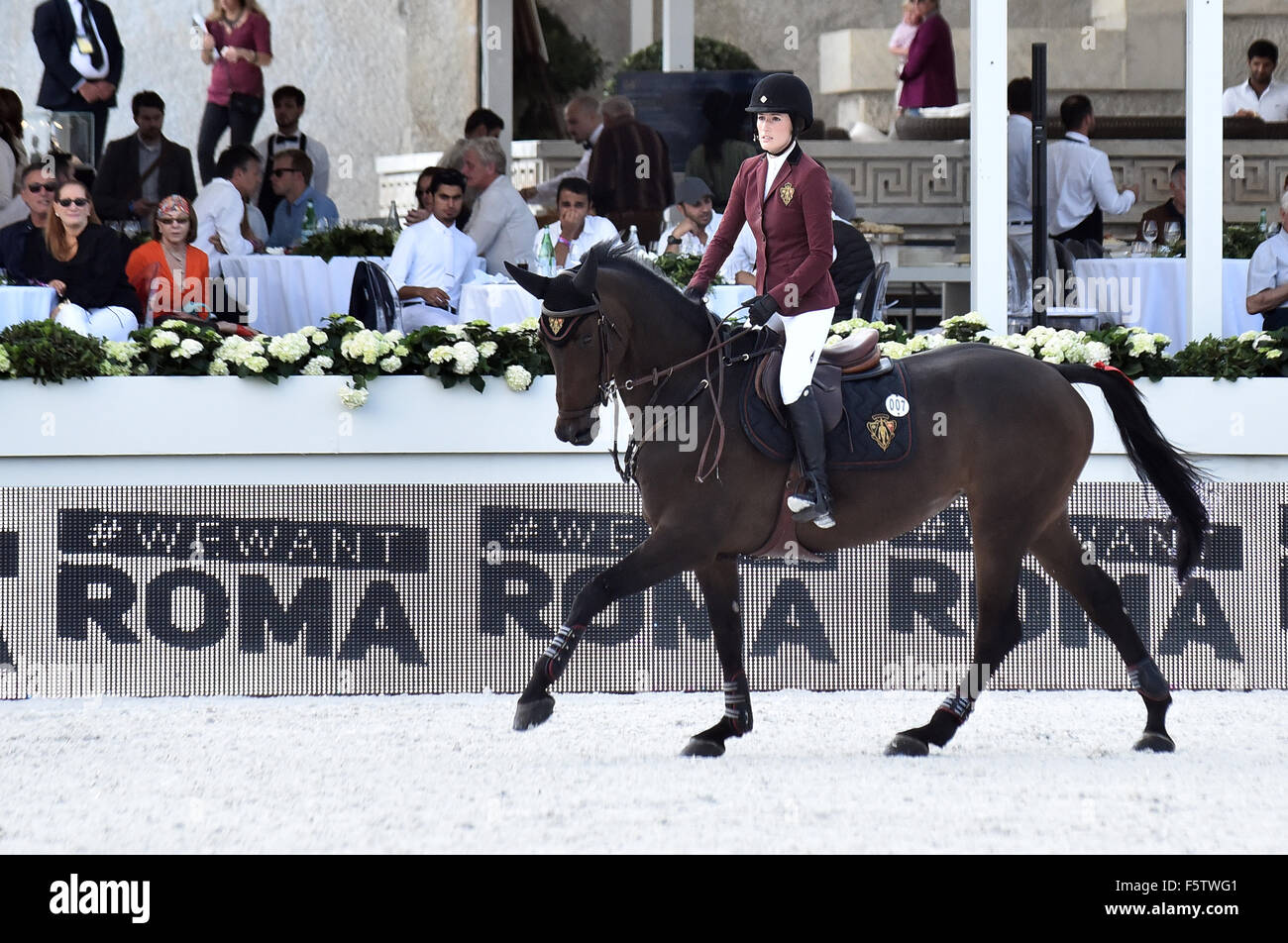 Jessica Springsteen competes during the Longines Global Champions Tour ...