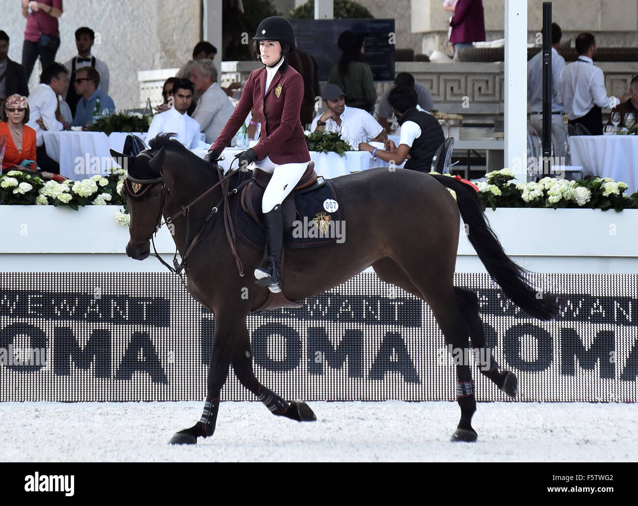 Jessica Springsteen competes during the Longines Global Champions Tour ...