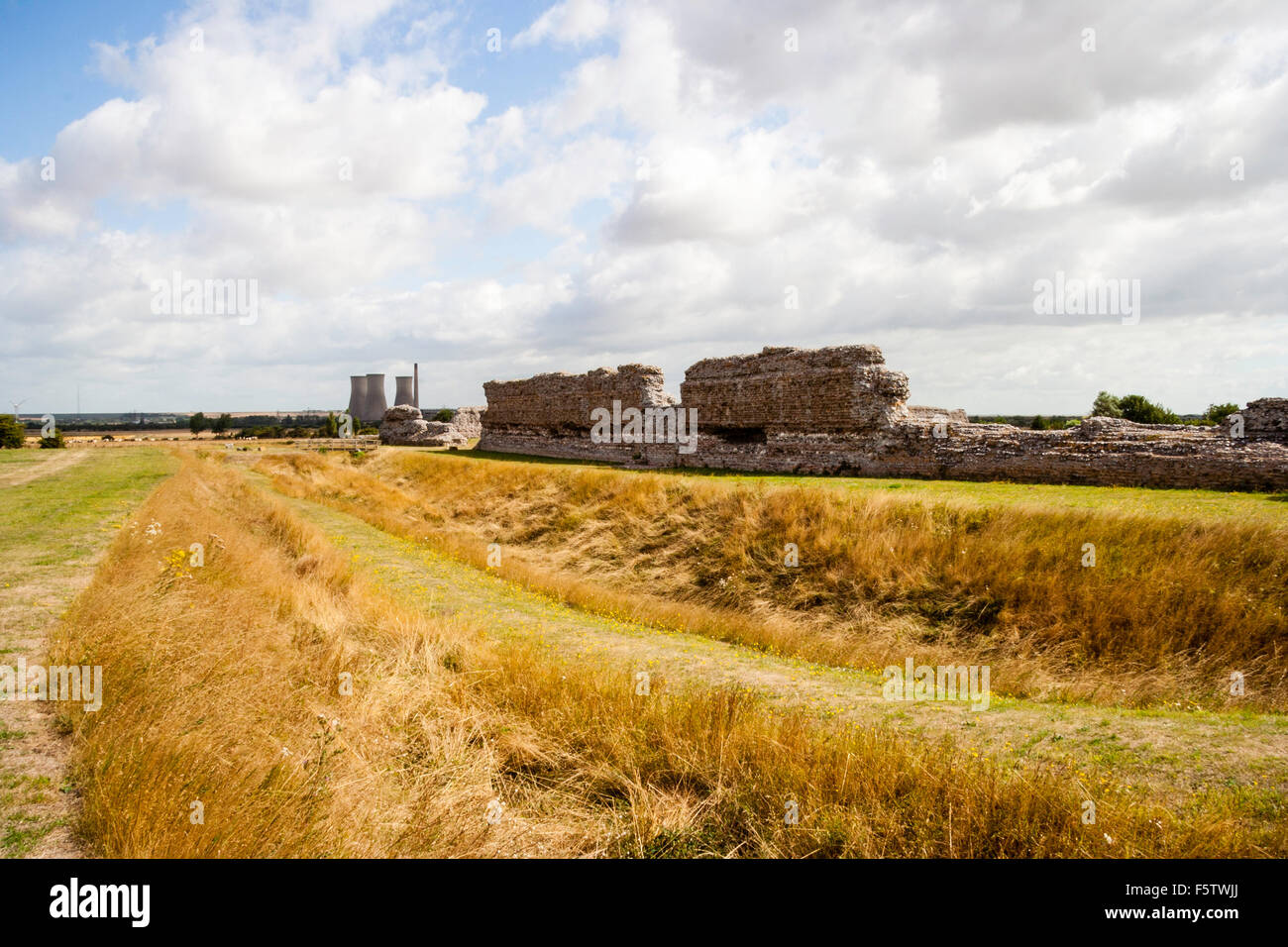 Roman castle at Richborough, Rutupiae, a 4th century Saxon Shore Fort ...
