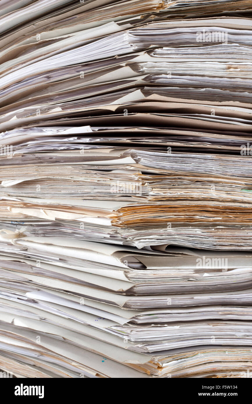 Huge stack of papers. Use for background or texture Stock Photo - Alamy