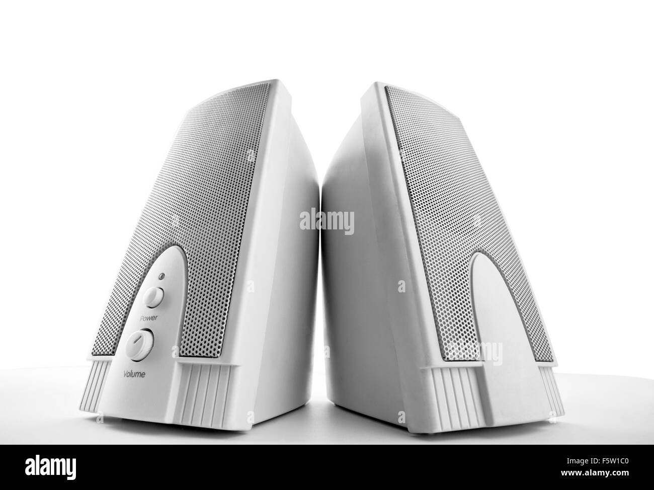 Close-up view of computer loudspeakers Stock Photo - Alamy